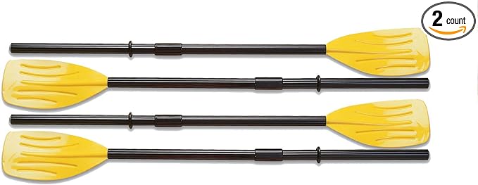 Intex 48" Paddles Plastic Ribbed French Oars Set for Inflatable Boat (2 ...